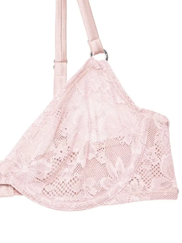 FLEUR DU MAL Le Stretch Lace Demi Bra - Pink