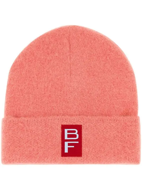 By Far Logo-patch Knit Beanie - Pink