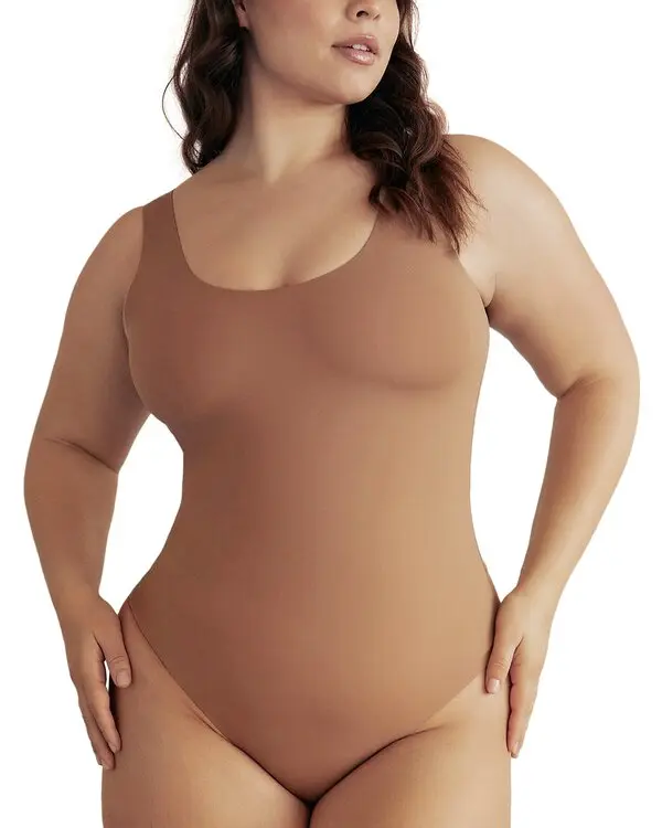 PINSY Scoop Neck Hourglass Shapewear Cheeky Bodysuit