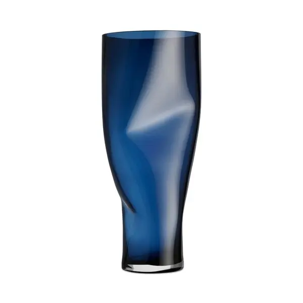 ORREFORS Squeeze Vase Blue, Extra Large - Midnight