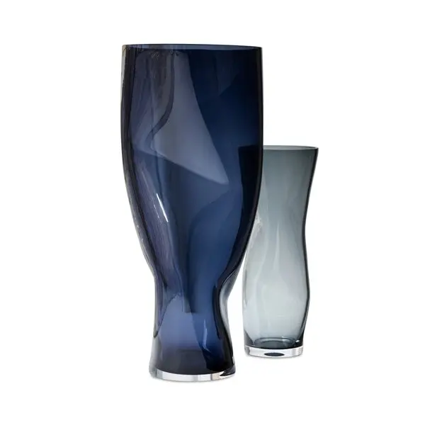 ORREFORS Squeeze Vase Blue, Extra Large - Midnight