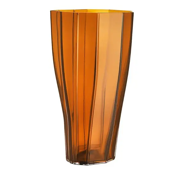 ORREFORS Reed Vase Amber, Large - Orange