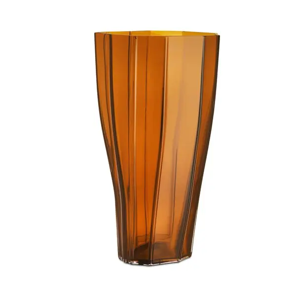 ORREFORS Reed Vase Amber, Large