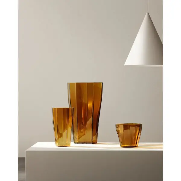 ORREFORS Reed Vase Amber, Large