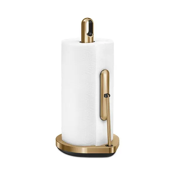 SIMPLEHUMAN Kitchen Paper Towel Holder - Brass