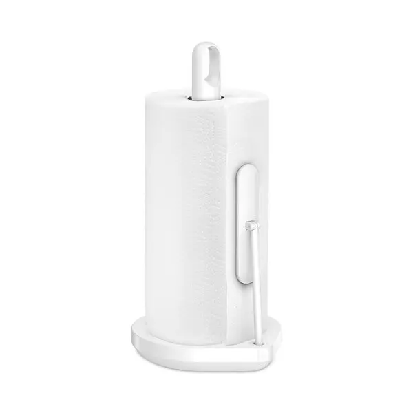 SIMPLEHUMAN Kitchen Paper Towel Holder - White Steel