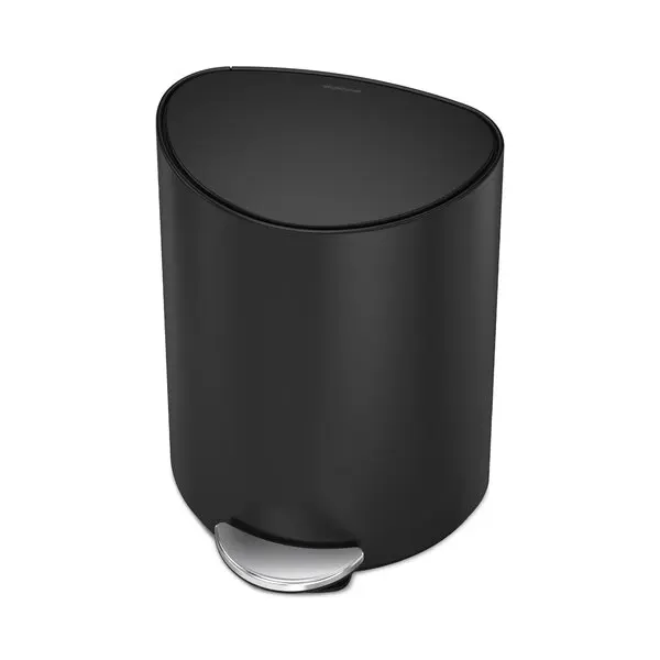 SIMPLEHUMAN 6 Liter Semi-round Bathroom Trash Can With Liner Pocket