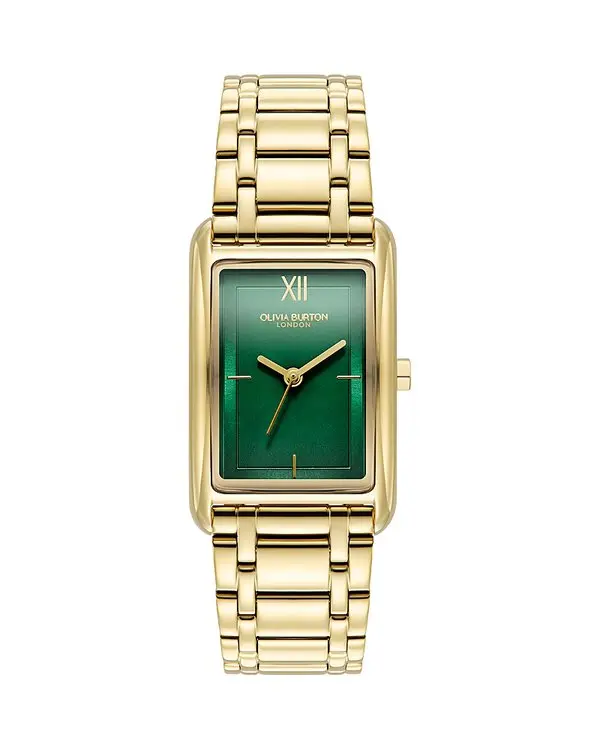 OLIVIA BURTON Grove Watch, 21mm X 30mm - Green/gold