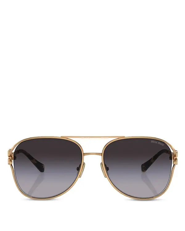 Miu Miu Aviator Sunglasses, 58mm