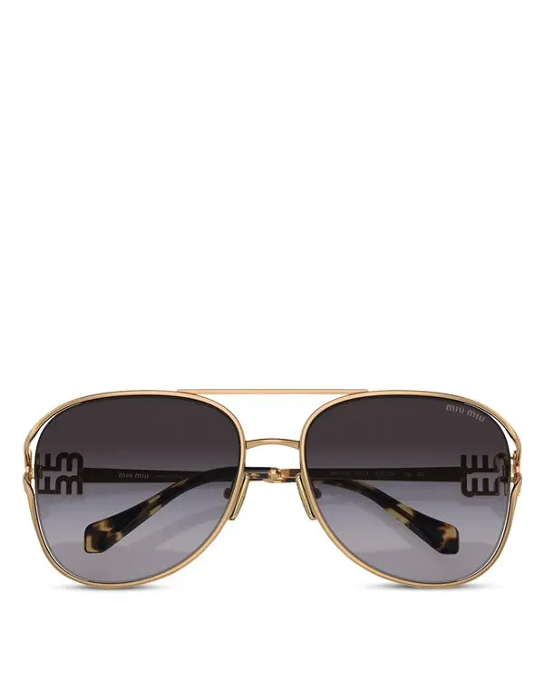 Miu Miu Aviator Sunglasses, 58mm