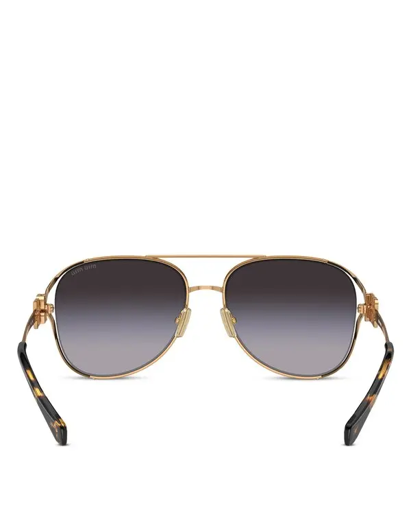 Miu Miu Aviator Sunglasses, 58mm