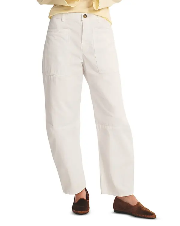Velvet By Graham & Spencer Brylie Curved Knee Pants - Sleet White