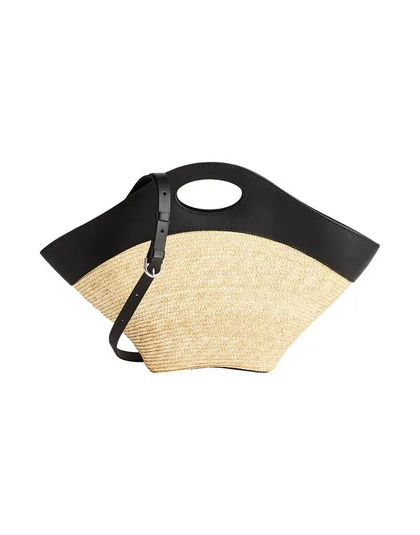 Cos Straw And Leather Handbag
