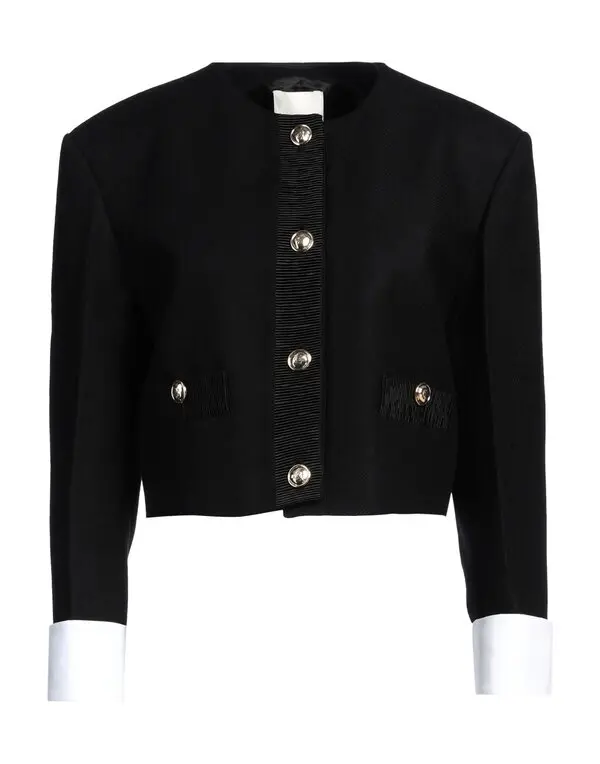 Sandro Jacket Size Wool, Cotton, Viscose