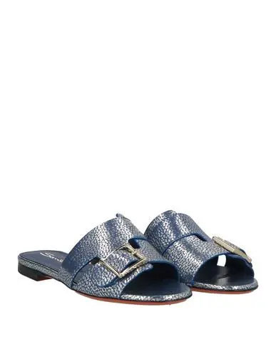 Santoni Leather Slide Sandals