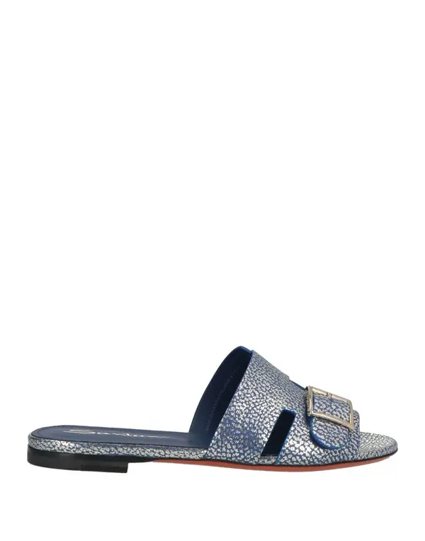 Santoni Leather Slide Sandals