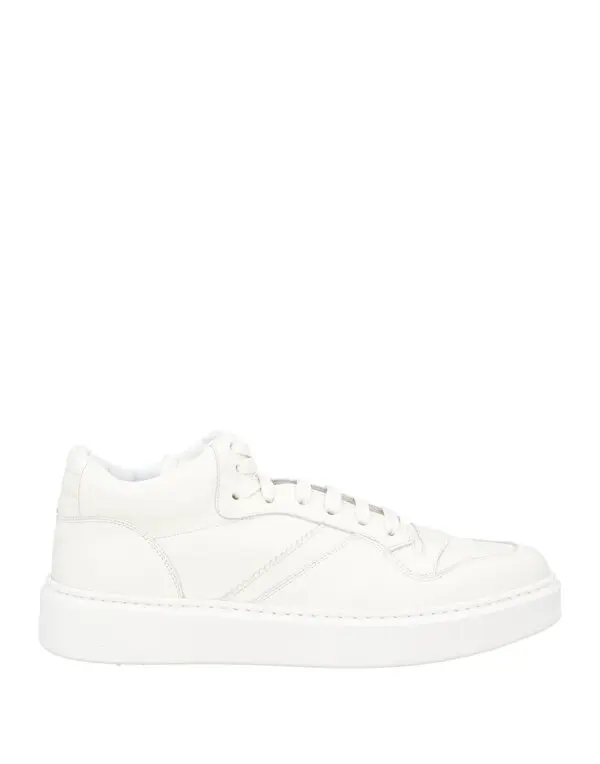 DOUCAL'S Cream Leather Sneakers - White