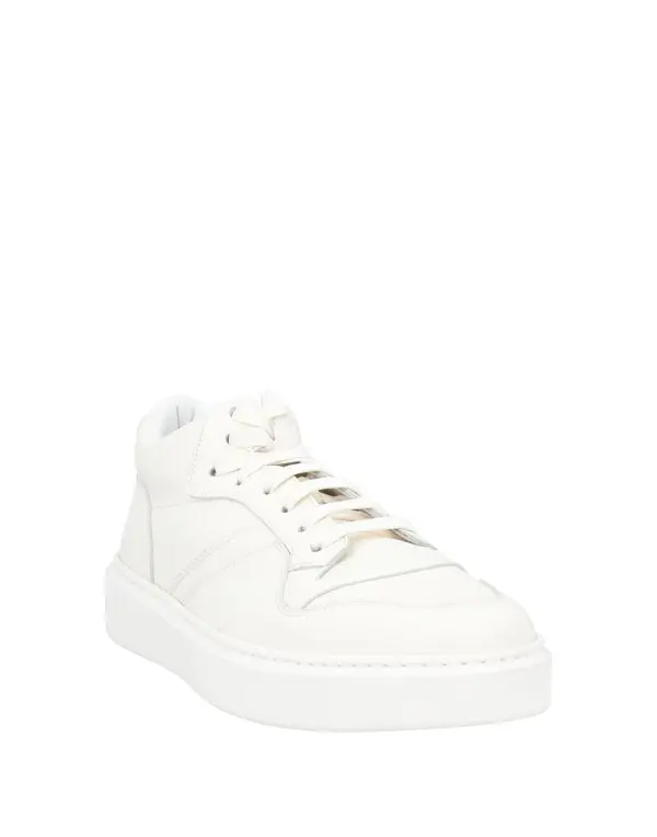 DOUCAL'S Cream Leather Sneakers - White