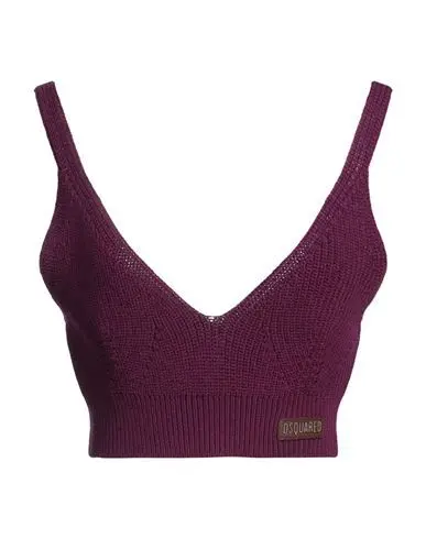Dsquared2 Knit Crop Top - Plum