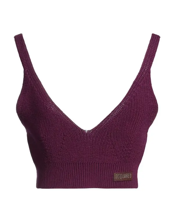 Dsquared2 Knit Crop Top - Purple