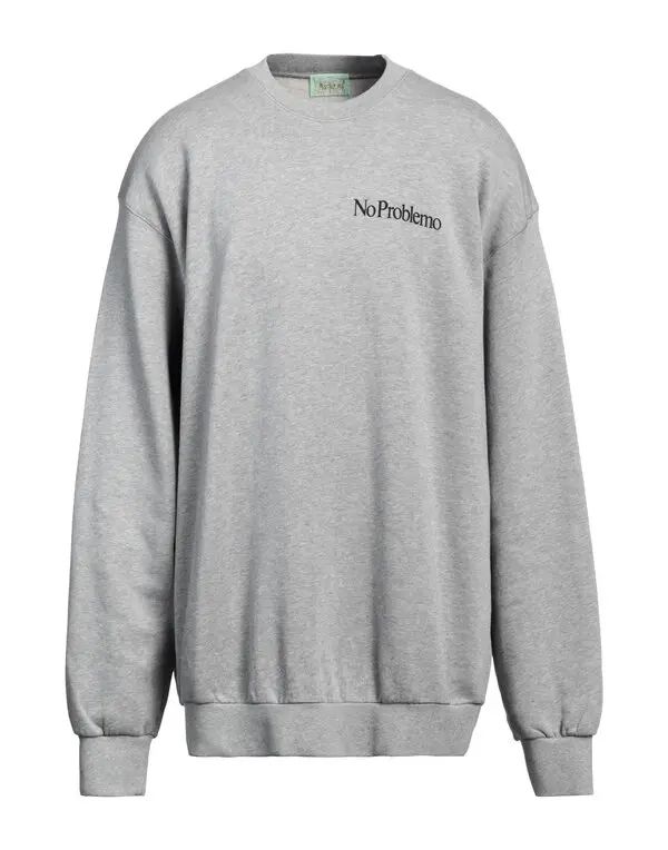 Aries Crewneck Long Sleeve Sweatshirt - Grey