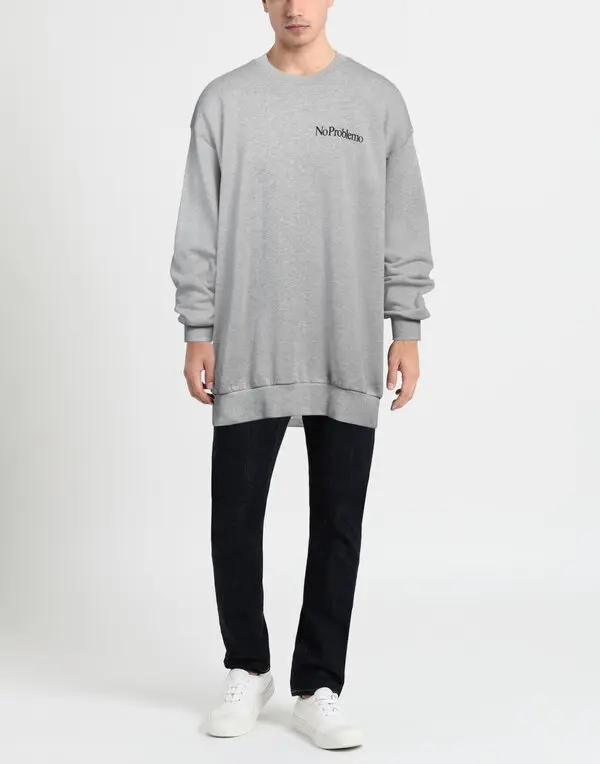 Aries Crewneck Long Sleeve Sweatshirt - Grey