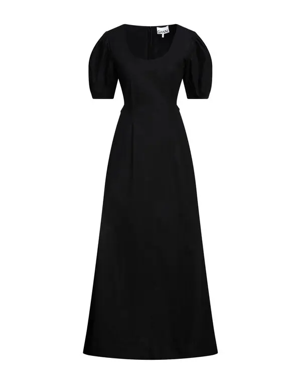 GANNI Organic Cotton Poplin Maxi Dress With Cutout Detail