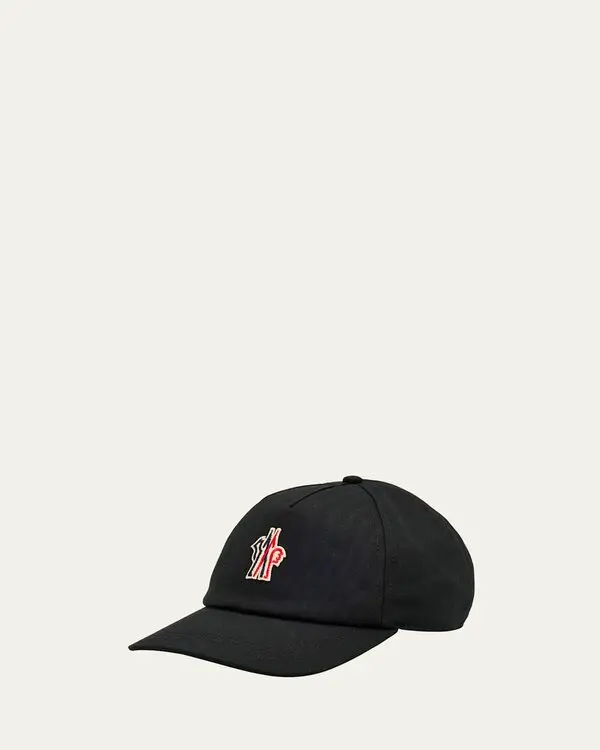 Moncler Logo Patch Baseball Cap - Black