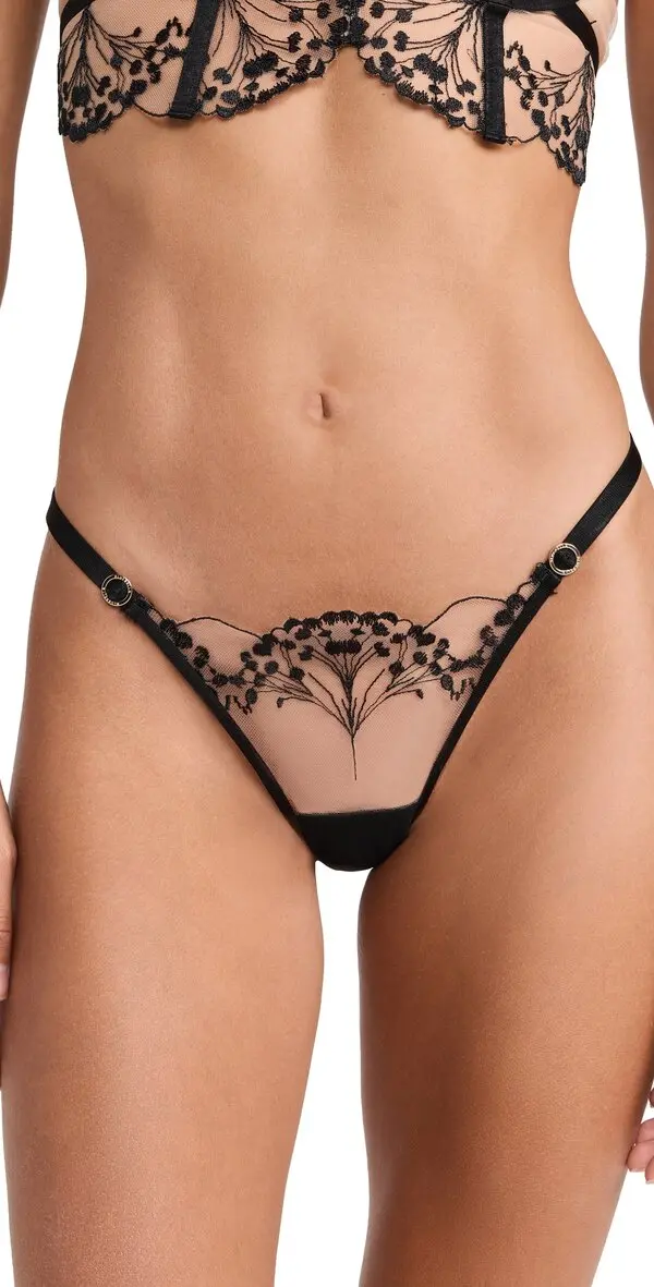 Bluebella Marisa Bikini Panty - Black/sheer