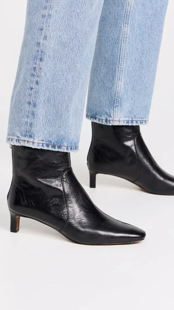 Madewell Kitten Heel Ankle Boots - True Black