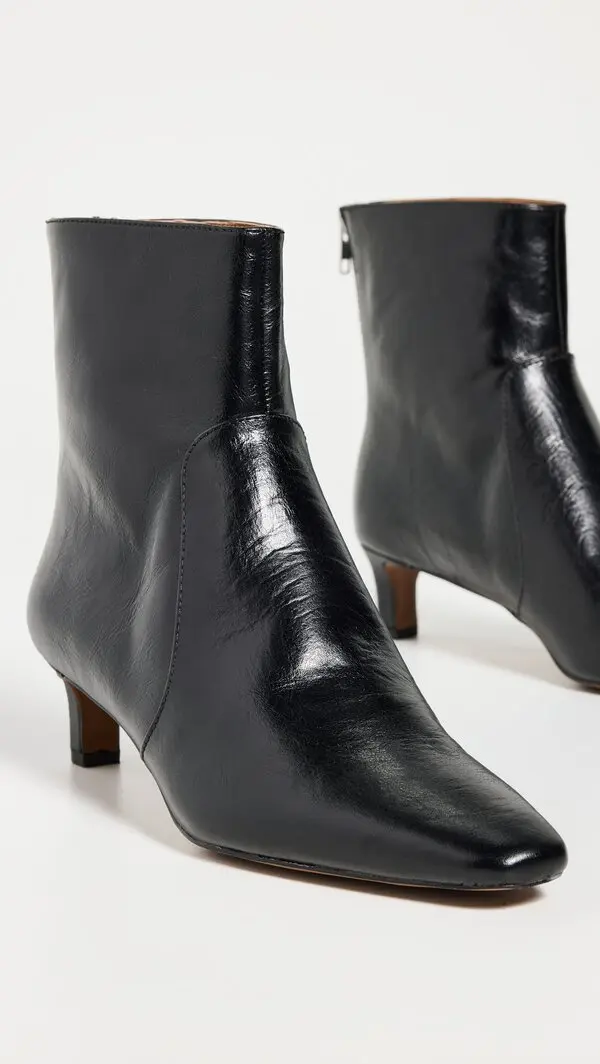 Madewell Kitten Heel Ankle Boots - True Black