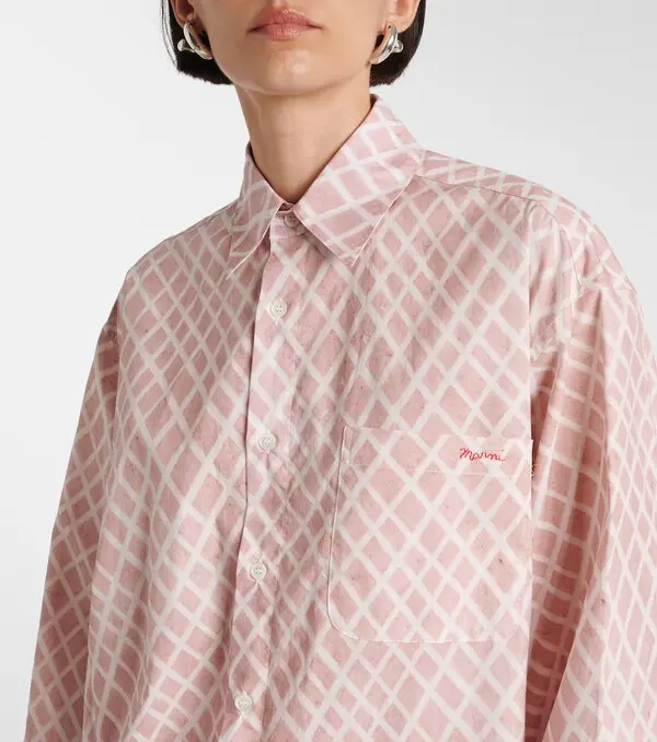 Marni Checked Cotton Poplin Shirt