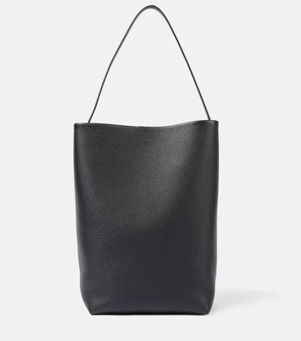 THE ROW Park Large N/s Leather Tote Bag - Black