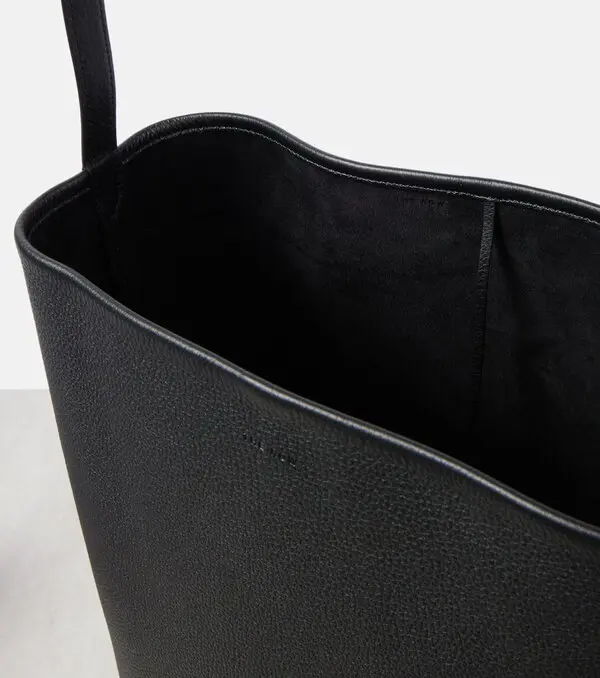 THE ROW Park Large N/s Leather Tote Bag - Black