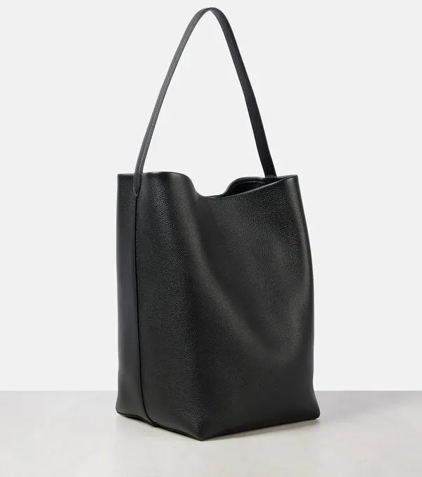 THE ROW Park Large N/s Leather Tote Bag - Black