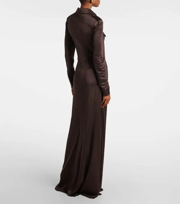 TOM FORD Jersey Maxi Dress - Brown