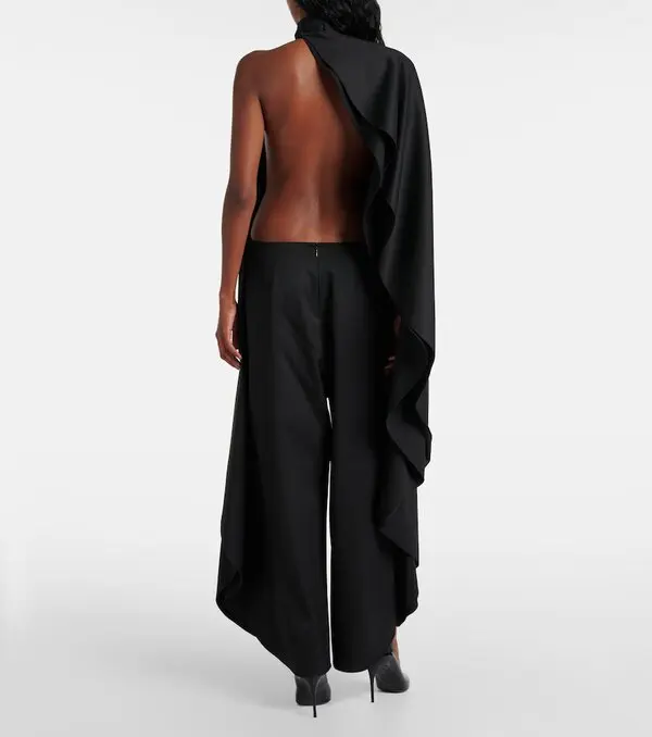 Alaïa Open-back Wool Jumpsuit