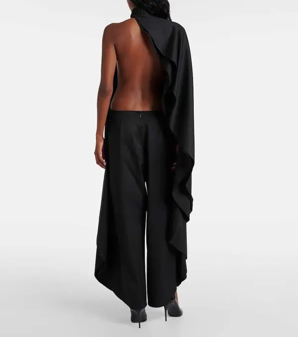 Alaïa Open-back Wool Jumpsuit