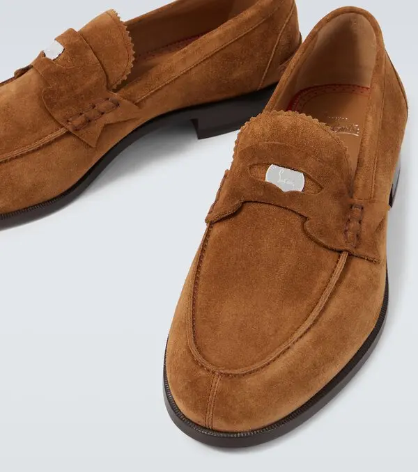 Christian Louboutin Penny Leather Penny Loafers - Brown  display picture 2