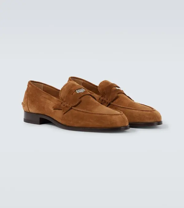 Christian Louboutin Penny Leather Penny Loafers - Brown  display picture 1