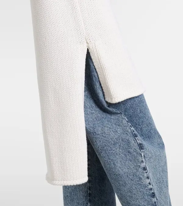 Alaïa Caped Wool Turtleneck Top