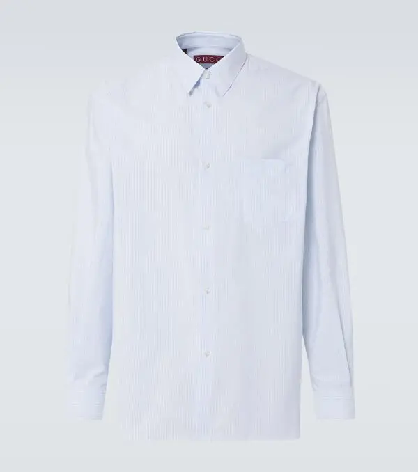 Gucci Striped Cotton Poplin Shirt