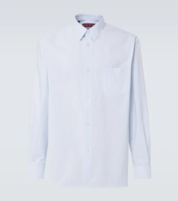 Gucci Striped Cotton Poplin Shirt