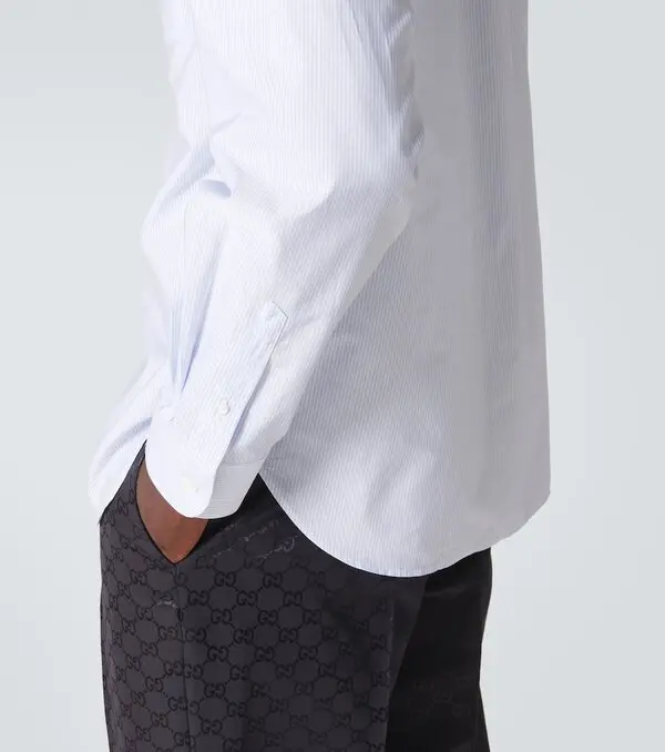 Gucci Striped Cotton Poplin Shirt