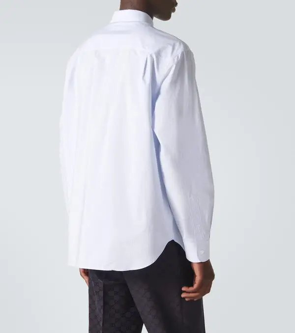 Gucci Striped Cotton Poplin Shirt