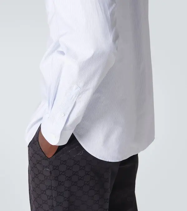 Gucci Striped Cotton Poplin Shirt