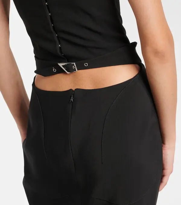 MUGLER Cutout Pencil Skirt - Black