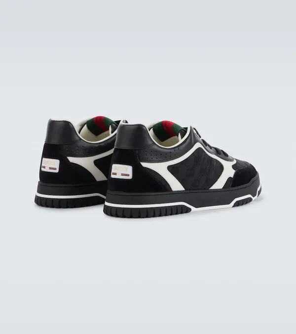 Gucci Re-web Gg Canvas Sneakers - Black