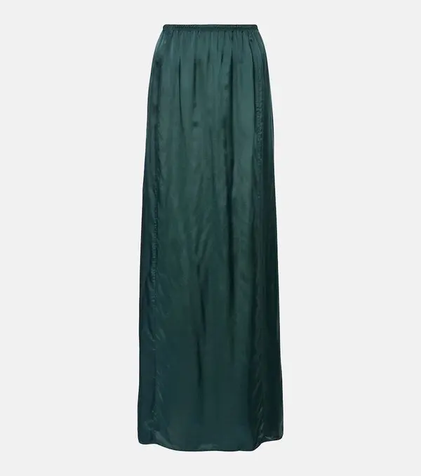 MAISON MARGIELA Satin Maxi Skirt - Green