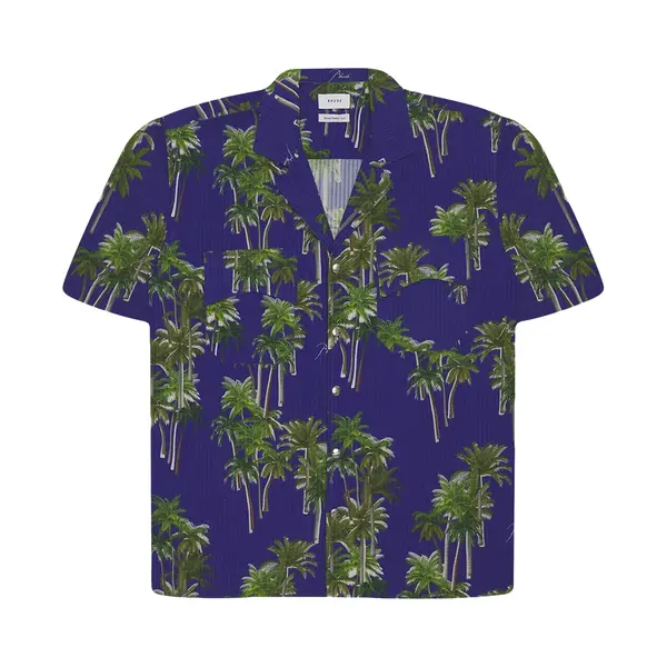 Rhude Searsucker Hawiian Shirt /green